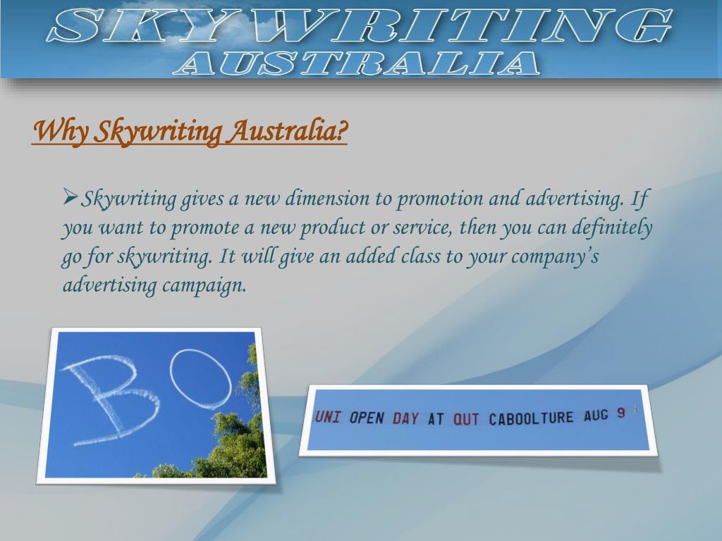 PPT - Aerial Advertising - Skywriting Australia PowerPoint Presentation ...