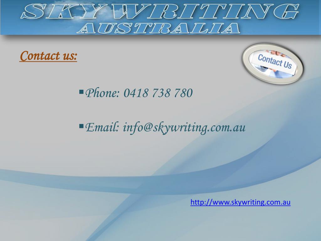 PPT - Aerial Advertising - Skywriting Australia PowerPoint Presentation ...